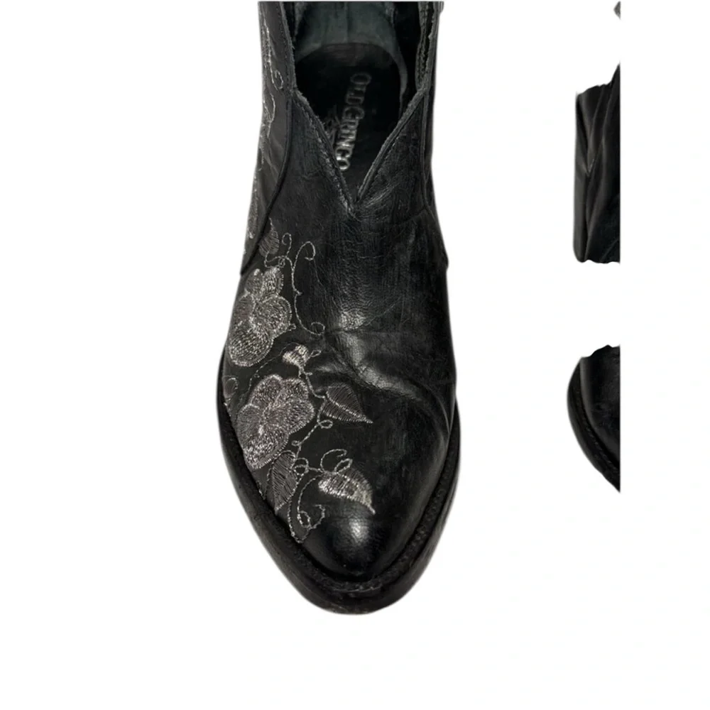 Old Gringo | Shoes | Old Gringo Black And Gray Embroidered Ankle Boots ...